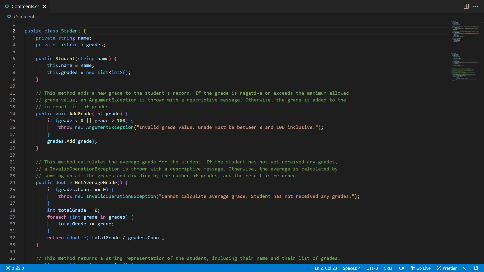 Code Smell - Too Many Comments