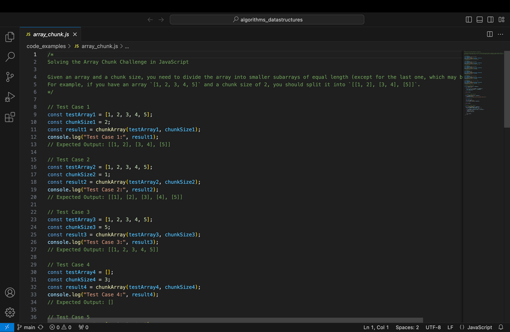 Exploring Array Chunking Challenge in JavaScript