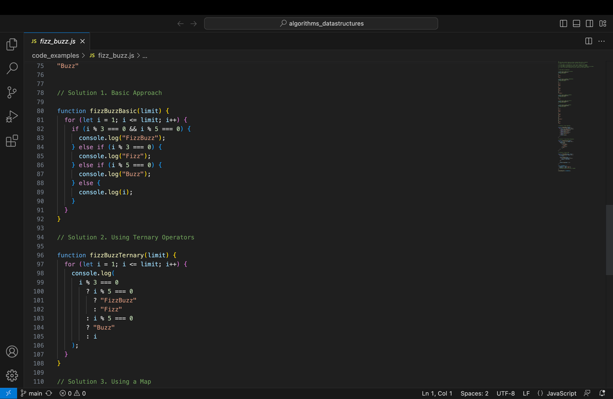 Solving the Fizz Buzz Problem in JavaScript Solving the Fizz Buzz Problem in JavaScript